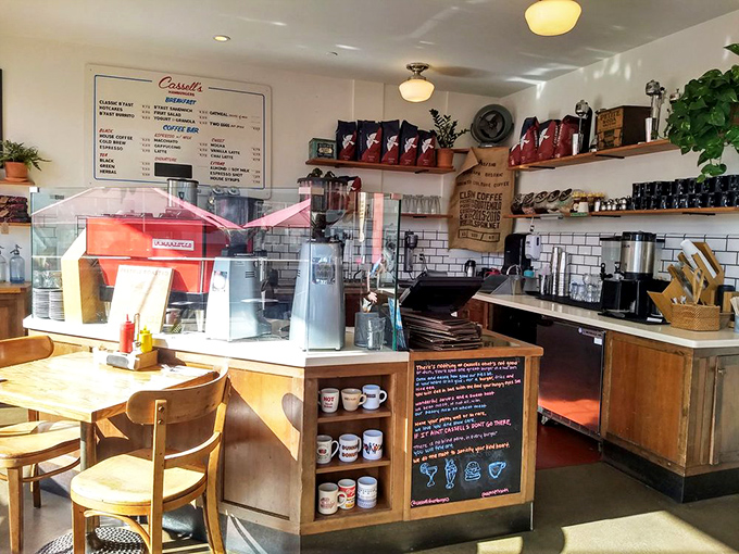 The coffee corner promises that Cassell's isn't just a one-trick pony. Morning, noon, or night, they've got something that'll hit the spot.