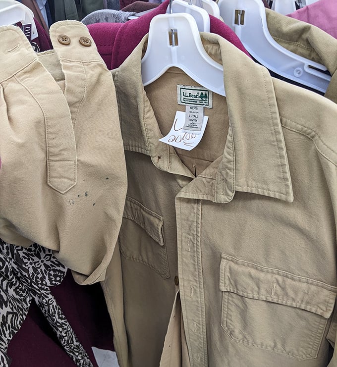 Safari-ready khaki shirts with pockets aplenty, perfect for urban explorers or those who just need extra storage for their snack stash.