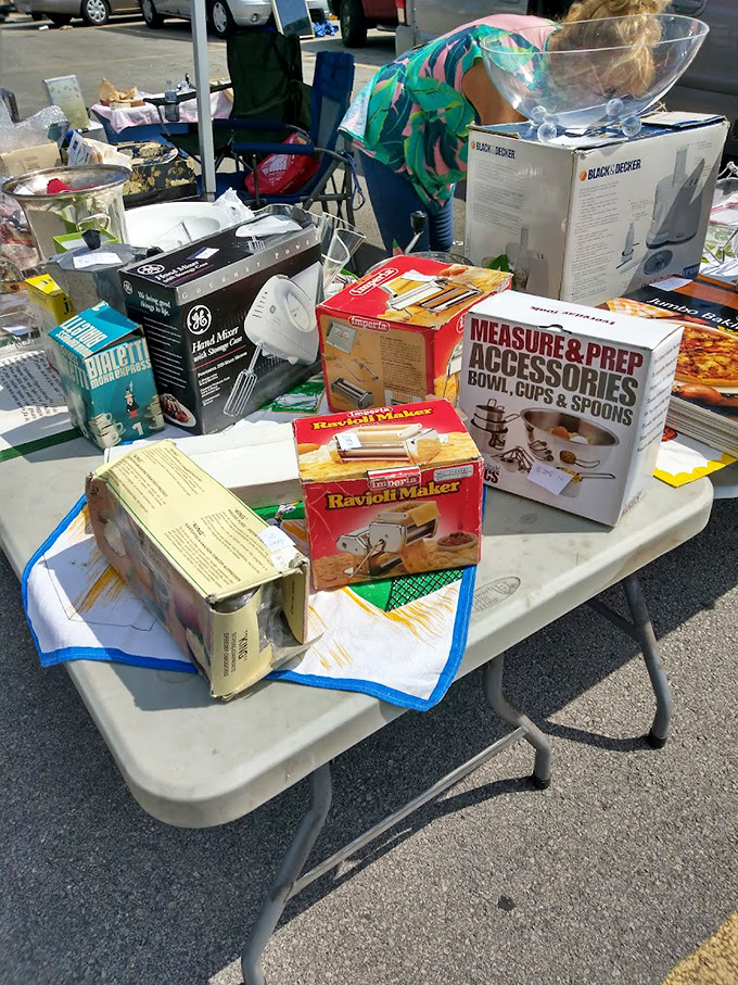 Kitchen gadget graveyard or culinary resurrection? Yesterday's ravioli makers and mixers await their second chance at creating homemade magic.