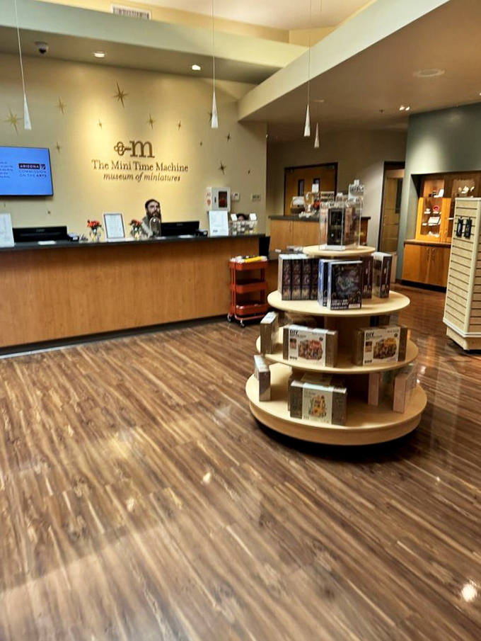 The welcoming lobby sets the stage for your journey into worlds where tiny truly means tremendous. 