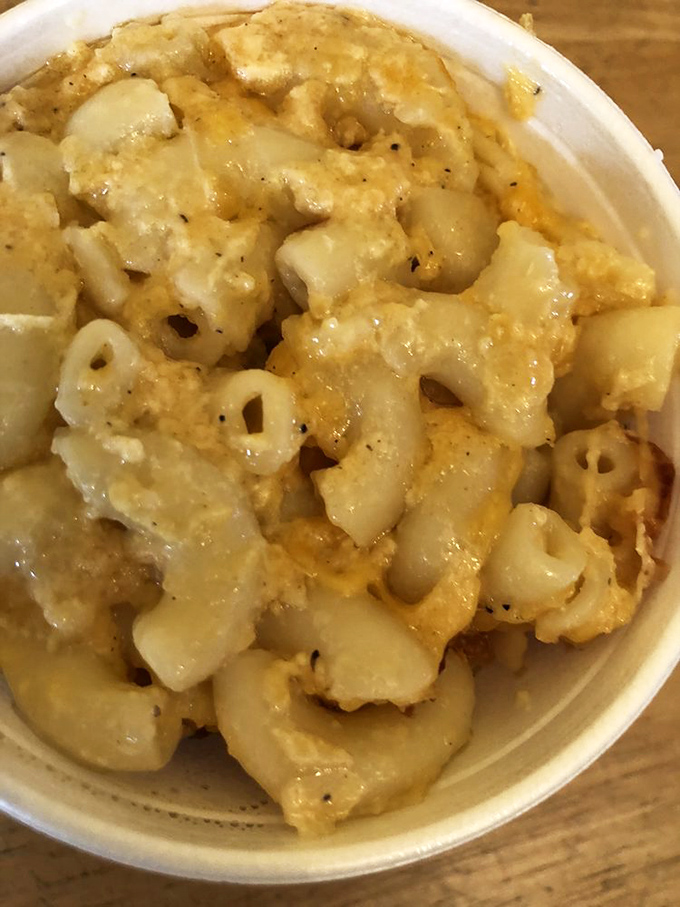 Mac and cheese so gloriously creamy and rich, it makes you wonder why we bother with other side dishes.