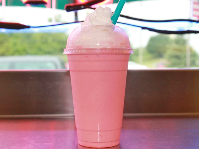 This pink beauty isn't just Instagram-worthy – it's the creamy, dreamy finale your burger experience has been waiting for.