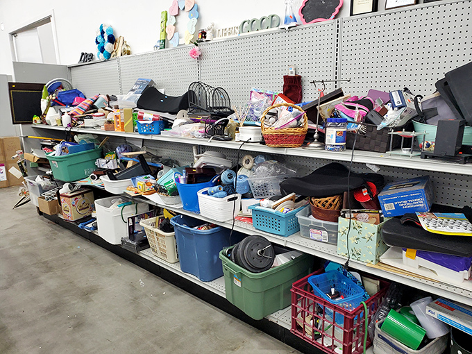 The miscellaneous aisle: retail chaos theory in action. Somewhere in this beautiful jumble is exactly what you never knew you needed.