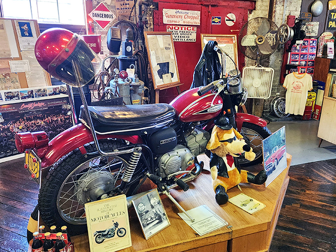 This classic motorcycle proves that two wheels could be just as stylish as four back then.