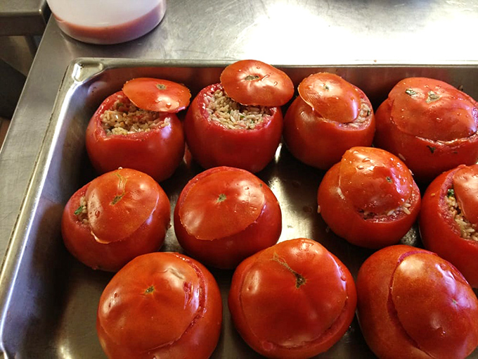 Old-fashioned stuffed tomatoes proving that sometimes the classics never go out of style or flavor.