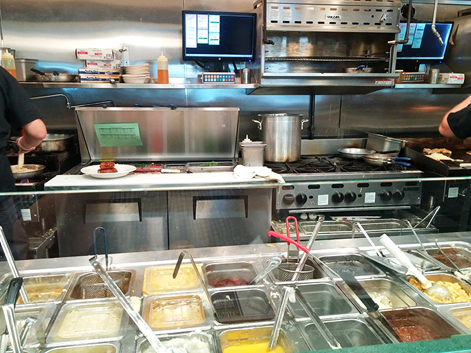 The open kitchen reveals the secret ingredient &ndash; a well-organized team turning ordinary ingredients into extraordinary comfort food.