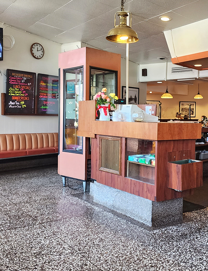 The order counter serves as mission control for your upcoming journey into comfort food territory.