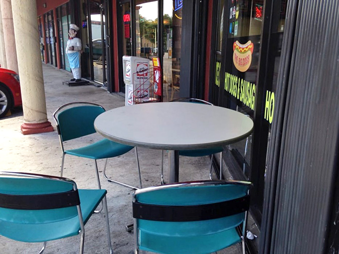 Miami's perfect weather deserves outdoor seating. These turquoise chairs aren't just furniture&mdash;they're front-row seats to people-watching with a side of deliciousness.