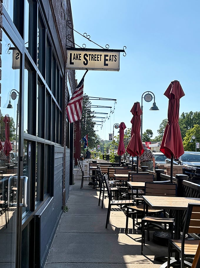 Outdoor seating where lake breezes and exceptional food create the perfect recipe for memorable dining moments.