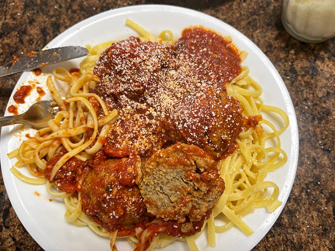 Even their pasta game is strong &ndash; a hearty plate of spaghetti and meatballs proving Goldie's isn't just a one-trick breakfast pony.