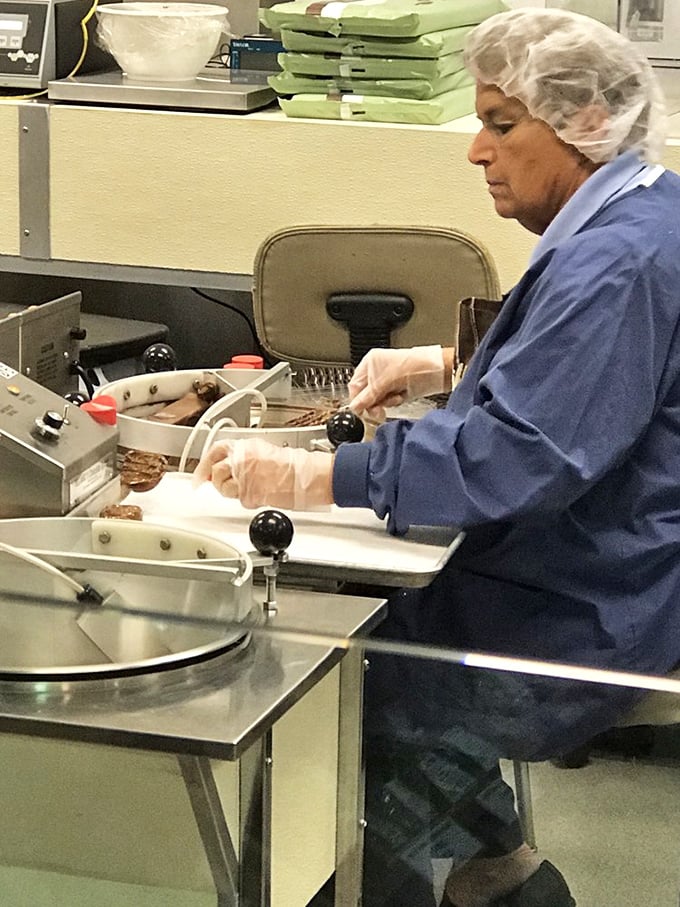 Hands that understand chocolate better than most of us understand ourselves, creating sweet masterpieces with decades of muscle memory and passion.