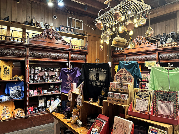 Not just a restaurant but a treasure trove of memorabilia and merchandise. Johnny Cash would approve of this corner. 
