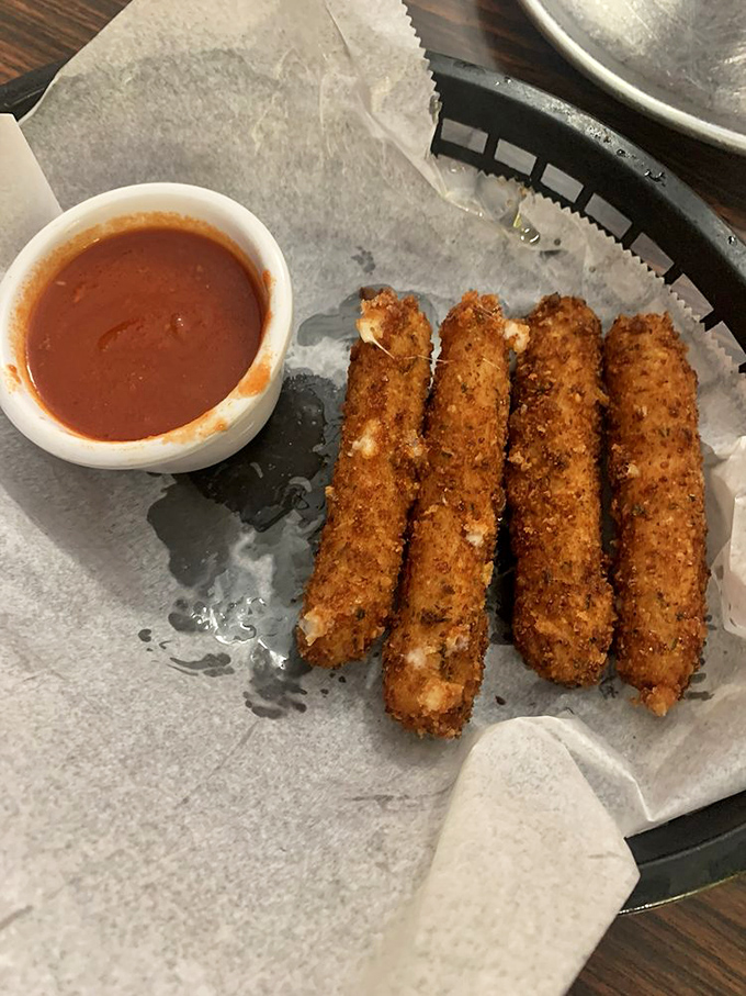 Provolone sticks&mdash;the sophisticated older cousins of mozzarella sticks&mdash;golden-brown on the outside, molten heaven on the inside.