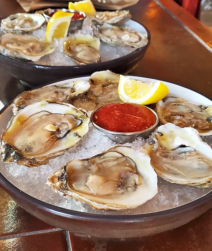 These oysters don't just taste like the ocean&mdash;they transport you there. Nestled on ice with bright lemon wedges, they're briny perfection.