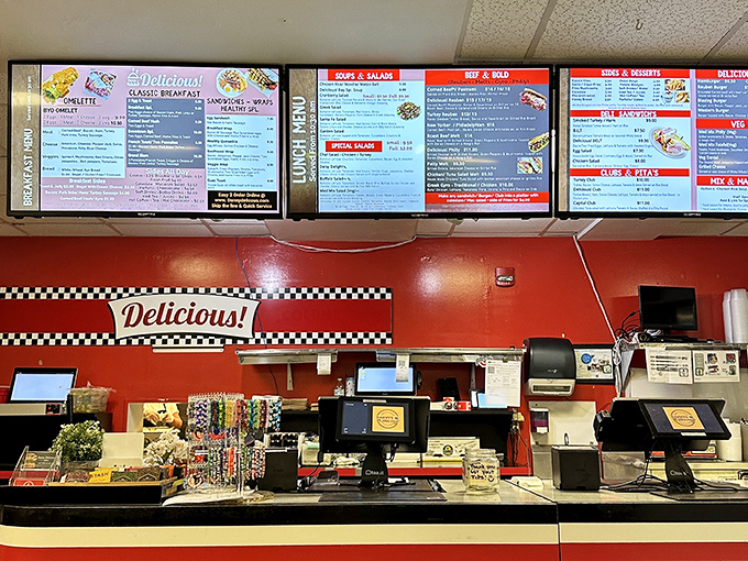 Behind this counter, no fancy digital displays&mdash;just the essentials and people who know exactly what they're doing.
