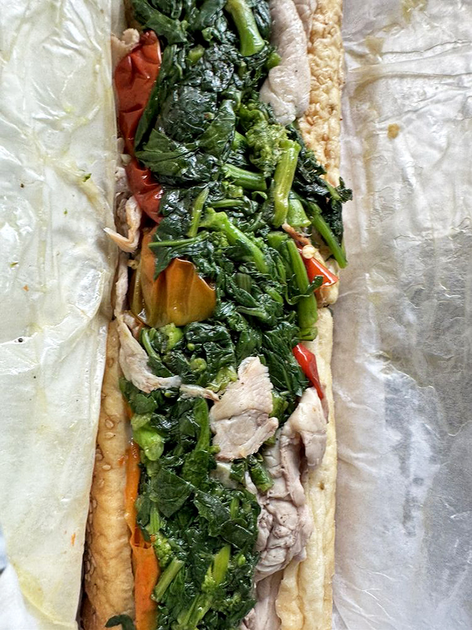 The legendary roast pork with broccoli rabe&mdash;Philly's other sandwich superstar. That glistening green vegetable cuts through richness like nature's perfect counterpoint.
