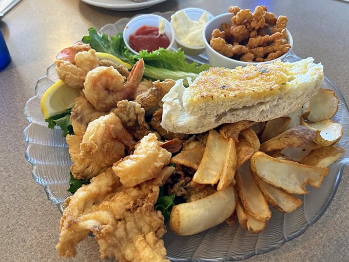 A seafood platter that showcases the Pacific's bounty without unnecessary fuss or pretentious presentation flourishes.