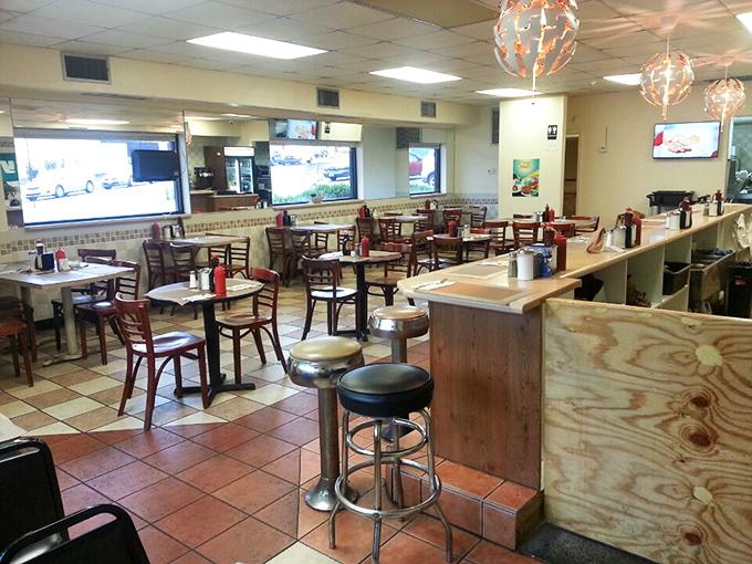 Democracy in dining – counter seats for solo contemplation, tables for gatherings. Every angle offers a perfect view of breakfast perfection.