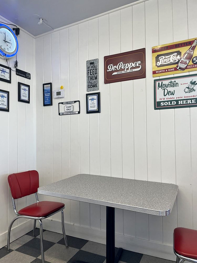 These vintage tables and soda signs aren't decoration&mdash;they're time machines to when a burger joint was the center of a community's universe.
