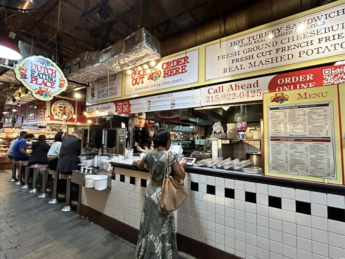 The ordering window: where breakfast dreams begin their journey to reality. That line isn't just people waiting&mdash;it's a testament to food worth standing for.