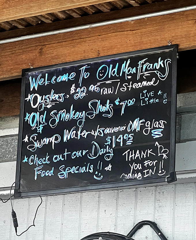 A chalkboard menu that feels like a friendly neighbor saying, "Trust me, you're gonna want to try this."