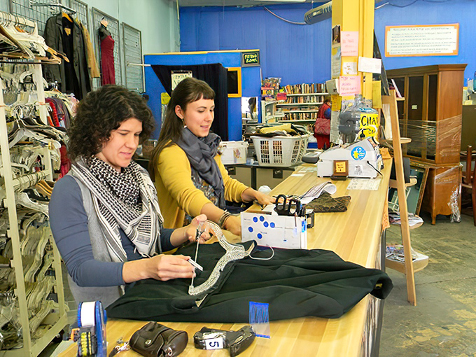 The heart of any great thrift store: dedicated staff who sort, price, and help customers find exactly what they didn't know they needed.