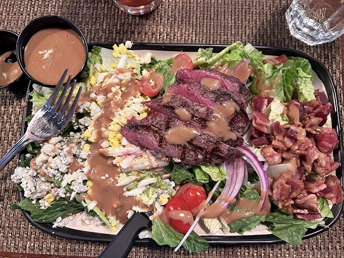 This Steak Cobb Salad redefines "just a salad"&mdash;perfectly cooked beef, crisp vegetables, and enough substance to satisfy even dedicated carnivores.
