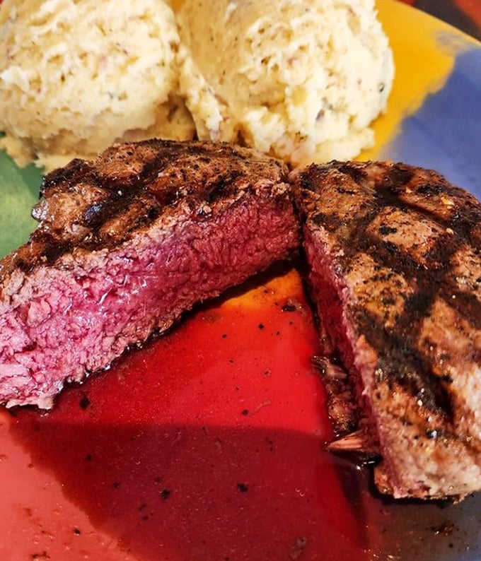Steak that's having an identity crisis in seafood paradise&mdash;and succeeding brilliantly! This perfectly grilled beauty proves Frenchy's isn't just a one-trick pony.