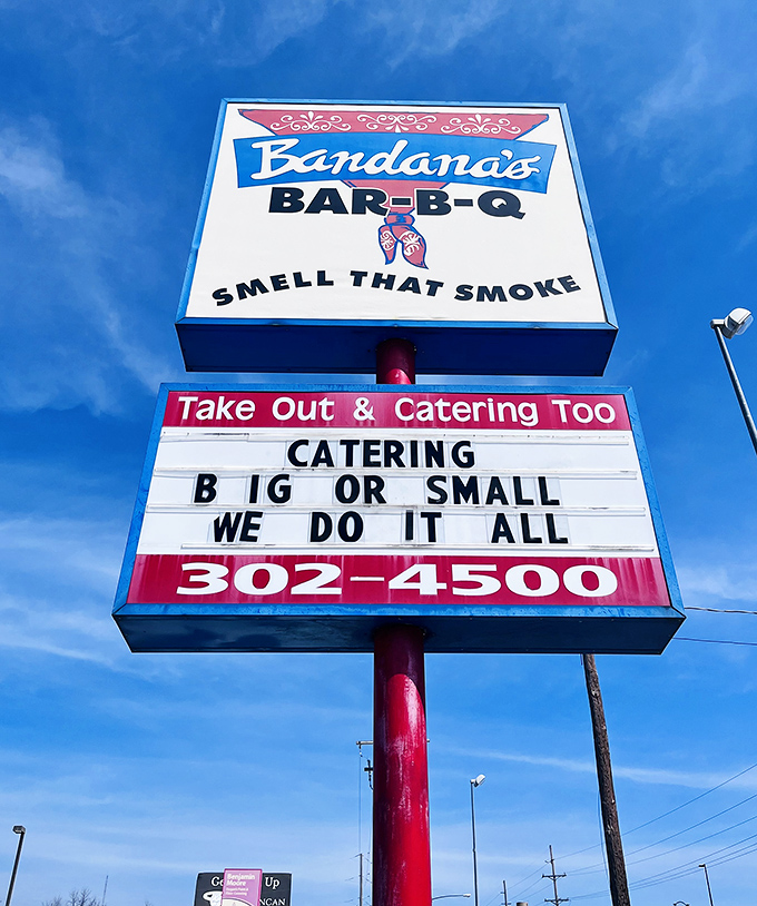 "SMELL THAT SMOKE" isn't just a slogan &ndash; it's a promise delivered with every plate that leaves the kitchen at this roadside barbecue institution.
