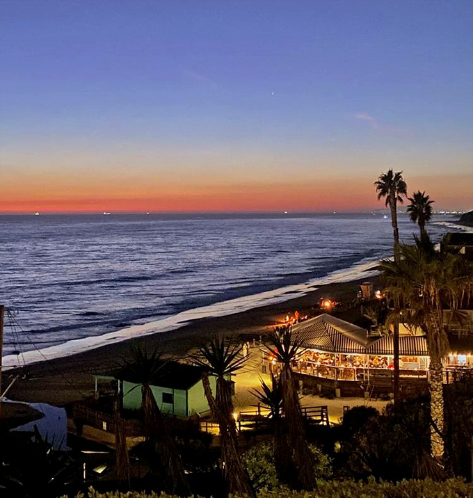 Mother Nature showing off at sunset, as if to say, "You think your dinner is impressive? Hold my cocktail."
