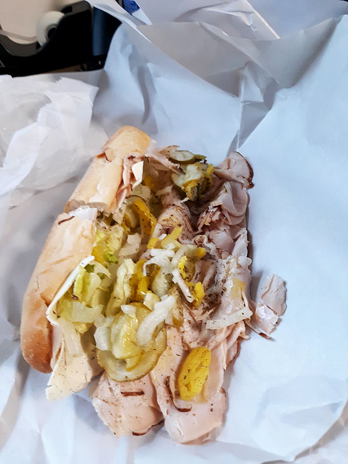 Turkey and pickles playing the perfect duet. This sandwich understands the importance of acid balance in creating flavor harmony.