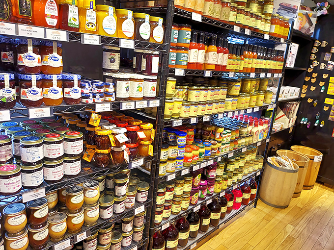 A spectrum of preserves and condiments standing at attention&mdash;each jar a potential dance partner for the star of the show: cheese.