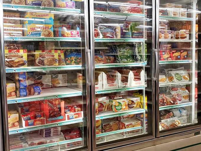 Frozen food fantasyland where convenience meets affordability. Stock up for those Wisconsin winter days when venturing out feels like an Arctic expedition.
