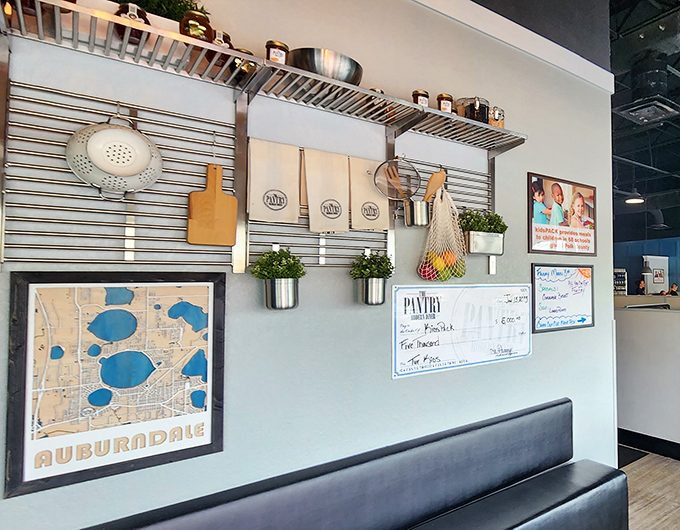 Wall decor that celebrates local pride and kitchen heritage. That Auburndale map reminds you that sometimes the best destinations aren't far from home.
