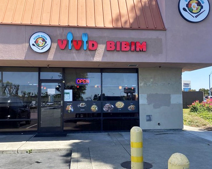 VIVID BIBIM's clean, modern signage promises Korean food that's as bright and bold as its name suggests.