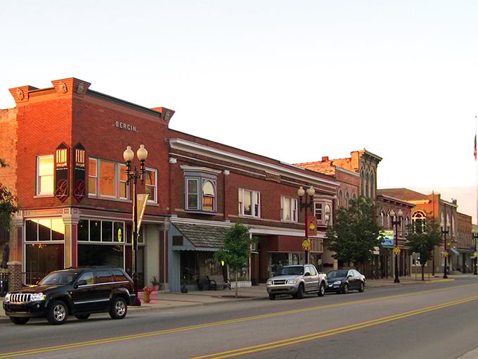 The brick buildings of downtown Lowell create a postcard-perfect small town where retirement dollars stretch further.