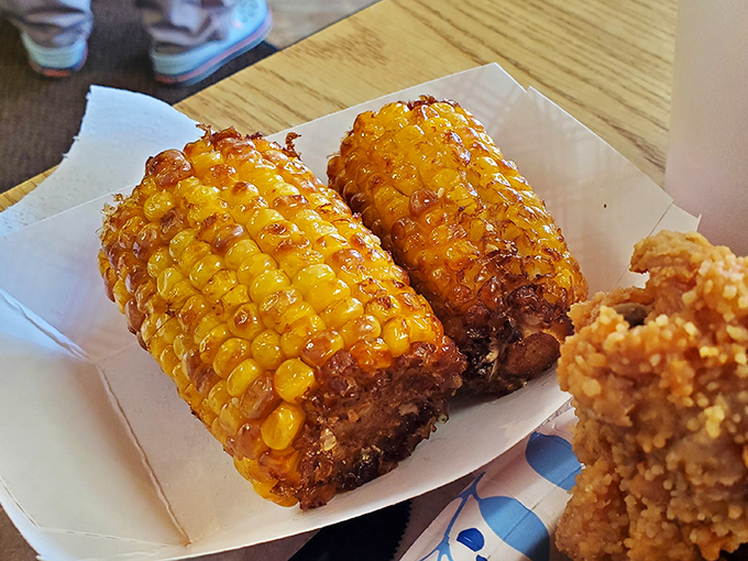 Corn on the cob that's been given the royal treatment. Glistening with butter and perfectly charred, it's summer on a plate year-round.