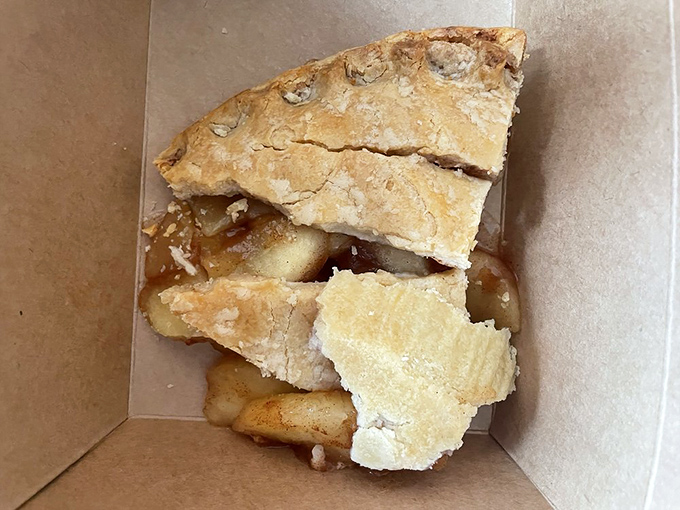 This slice of apple pie isn't just dessert &ndash; it's evidence that someone in this kitchen understands the meaning of life.