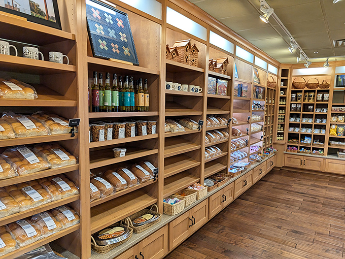 The market shelves groan under the weight of fresh-baked breads and treats &ndash; edible souvenirs that rarely survive the car ride home.