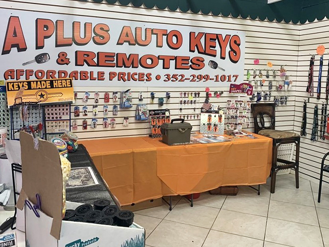 Modern convenience meets vintage style where even car keys get the antique treatment in this practical corner.