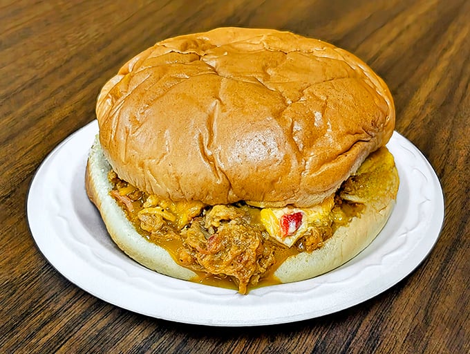 This isn't just a BBQ sandwich &ndash; it's a Southern hug on a bun, complete with that signature pimiento cheese embrace.
