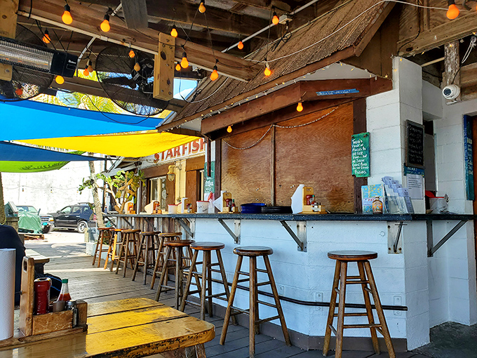 The bar seating—where regulars perch to watch their lunch being prepared and visitors pretend they're locals for an afternoon.