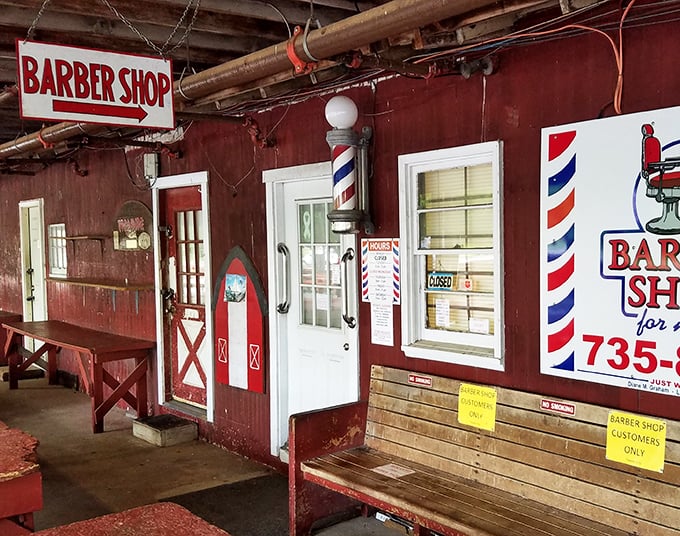 Even a barber shop! Because at Spence's, you can literally get everything from a haircut to a hand-carved rocking chair under one roof.
