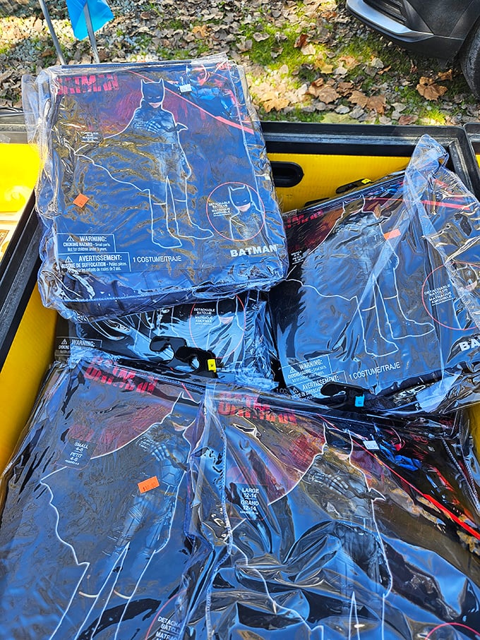 Holy bargains, Batman! Costume treasures for year-round heroes. Halloween planning or comic convention prep starts right here.