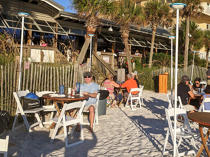 Dining with your toes in the sand—literally! These beachfront tables offer the ultimate "I'm on vacation" experience as waves provide the background music.