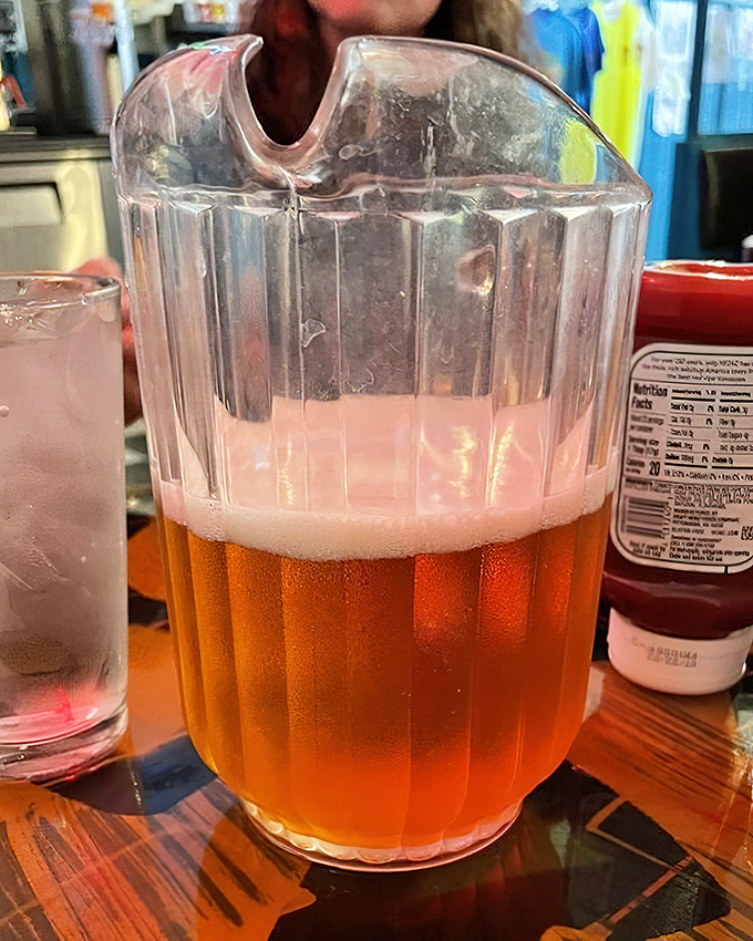 A pitcher of cold beer that whispers, "Slow down, you're on Florida time now."