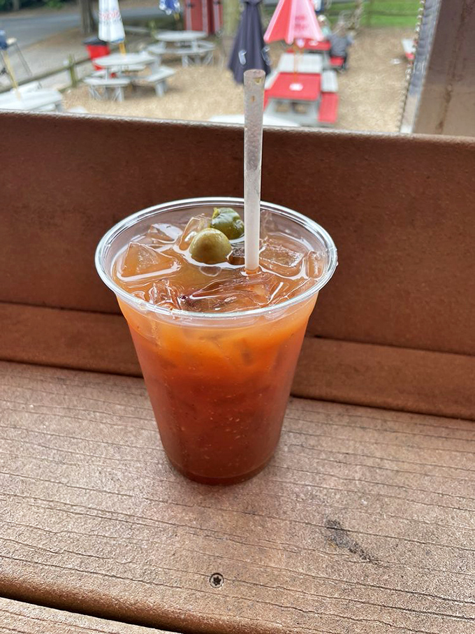 The Bloody Mary that doubles as brunch. That olive isn't garnish&mdash;it's punctuation on a statement of island relaxation.