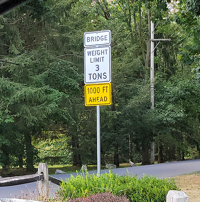 Modern safety meets historic preservation&mdash;a weight limit sign ensures this 19th-century marvel will welcome visitors for generations to come.