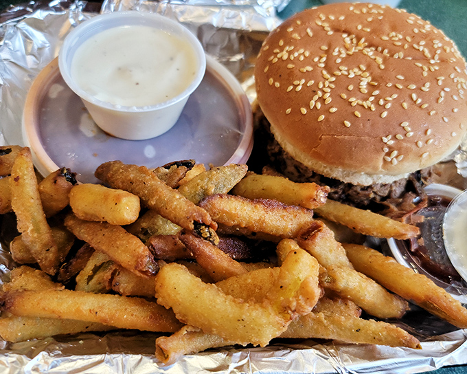 A brisket sandwich that transforms ordinary lunch into an event worthy of calling in sick tomorrow.