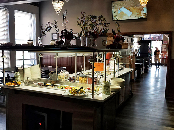 The buffet line&mdash;where dreams come true and diet plans go to die. That sneeze guard has protected more treasures than museum glass. 